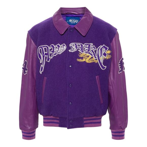 Awake NY | Jackets & Coats | Awake Ny Men Dragon Embroidered Varsity ...